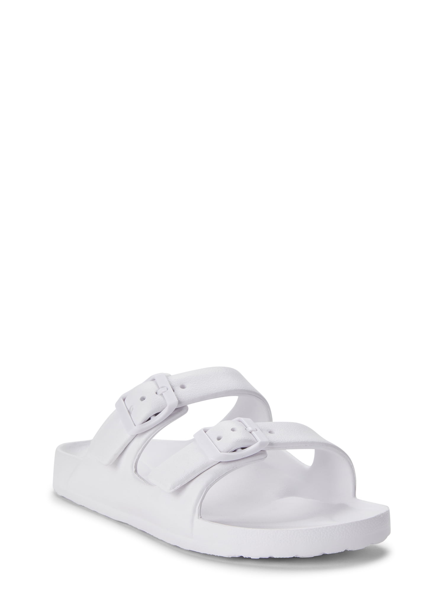 Time and Tru - Time & Tru Eva Two Buckle (Women's) | White - Walmart ...