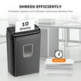 Bonsaii 10-Sheet Cross-Cut Paper Shredder C279-A, 5.5-Gallon ...