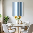Blue Stripes Canvas Wall Art for Living Room, Classic Minimalist Stripe ...