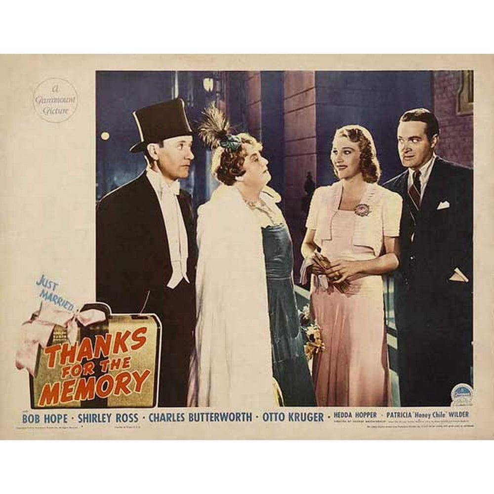 Thanks for the Memory - movie POSTER (Style F) (11" x 14") (1938 ...