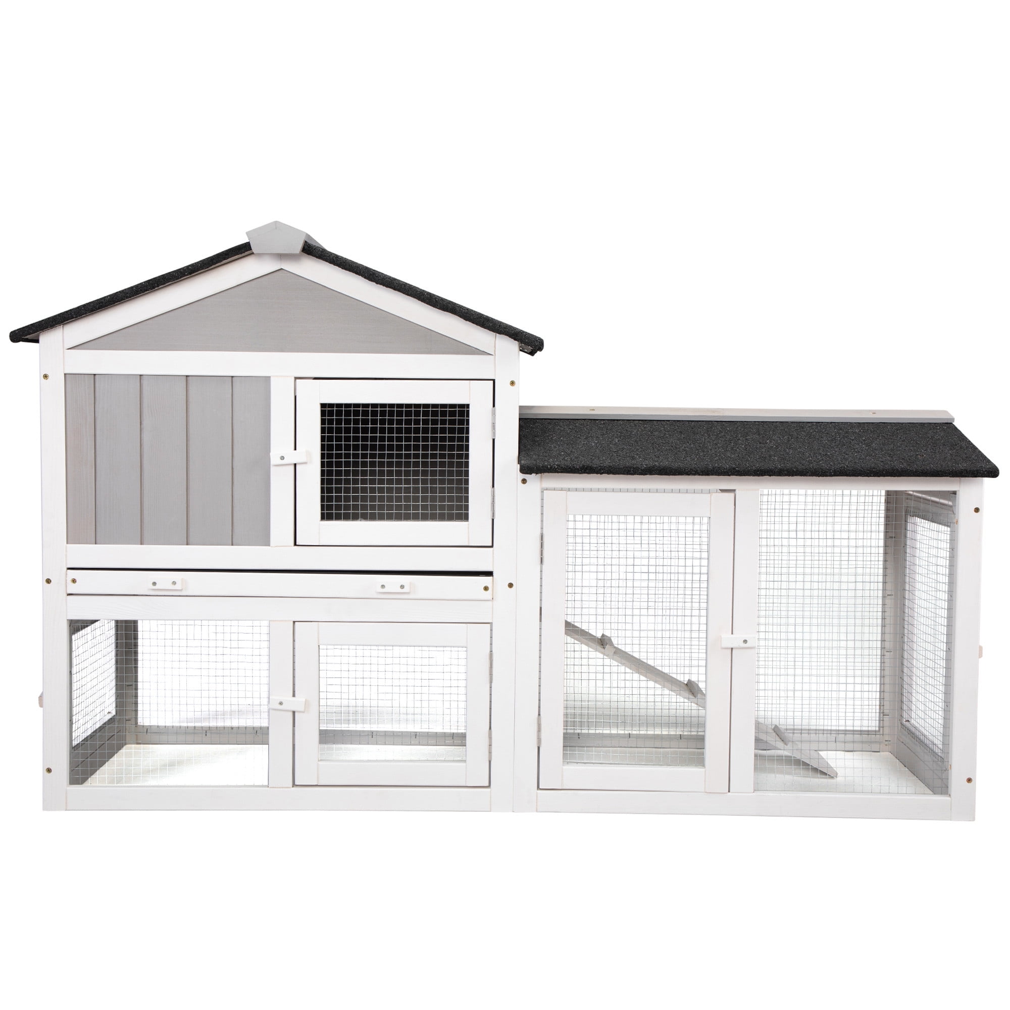 UWR-Nite 54 inch Large Rabbit Cage 2 Layers Outdoor Rabbit House ...
