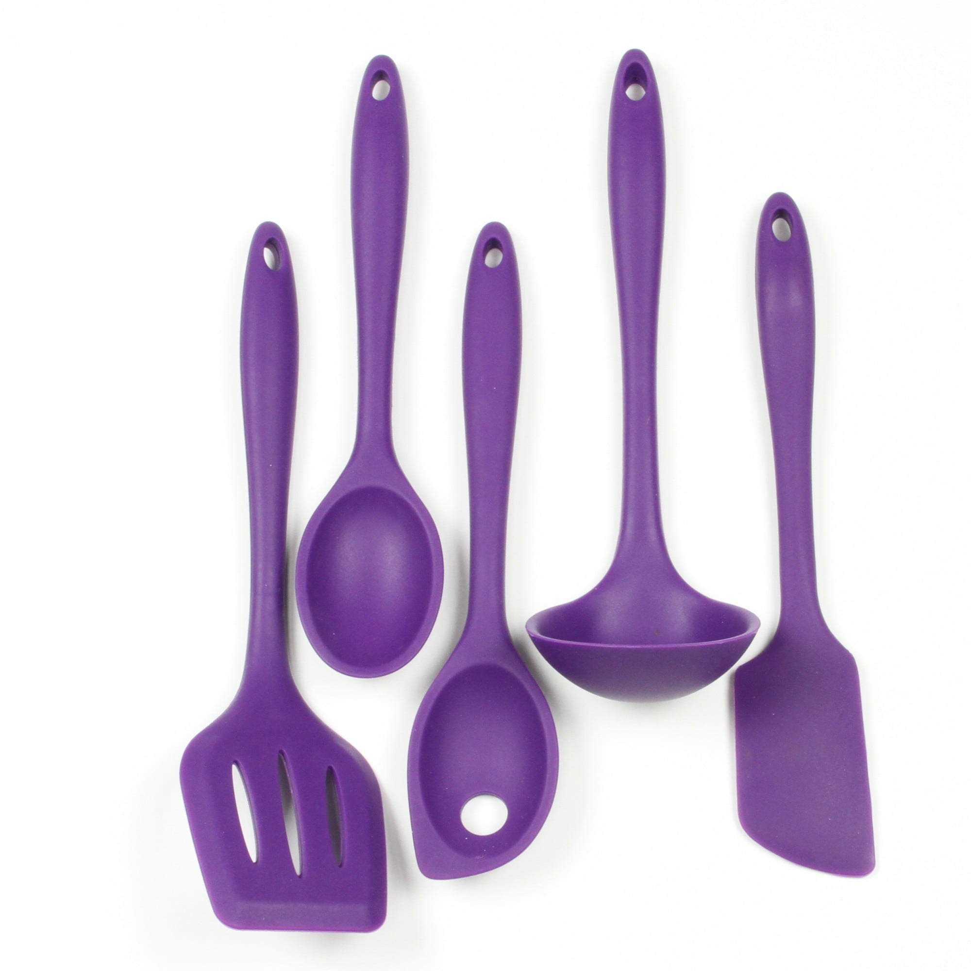 Chef Craft Premium Silicone Kitchen Tool and Utensil Set, 5 Piece Set ...