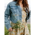Label Rail x CheapChicFinds Women's Cropped Distressed Denim Jacket ...