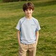 Boys Short Sleeve Raglan Rash Guard Swim Shirt Kids Color Block ...