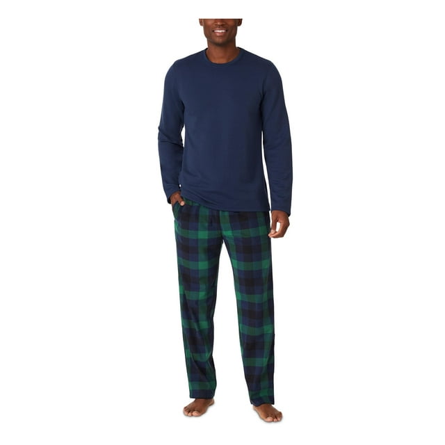 Cuddl Duds Mens Cozy Lodge Plaid 2pc Pajama Sets