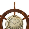Free Shipping! DecMode 30 Inch Nautical Brass Wood Ship Wheel Wall ...