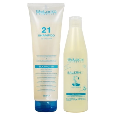 Salerm Protein Shampoo 1000ml + Balsam Conditioner 1000ml + 21 Leave in ...