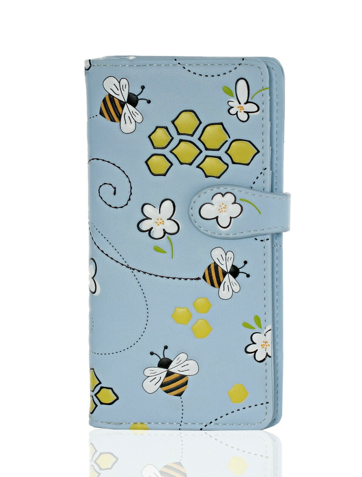 Shagwear Honeycombs Large Zipper Bi-Fold Wallet (Choose Color) (Blue ...