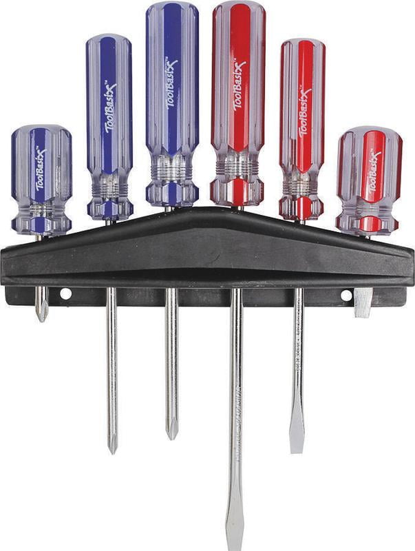 Vulcan Screwdriver Set With Rack 6 Pieces - Walmart.com