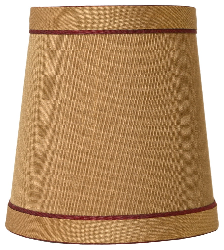 Urbanest Gold With Burgundy Trim Chandelier Lamp Shade, 3x3x4 ...