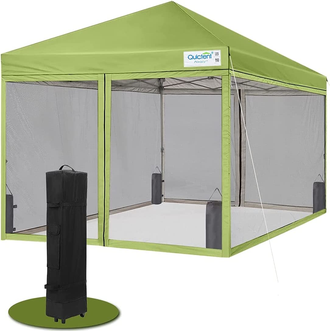 Quictent 8x8 Easy Pop up Canopy Screened with Netting Pop up Screen ...