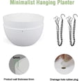 10 inch Hanging Planters for Indoor Outdoor Plants, 2 Pack Hanging ...