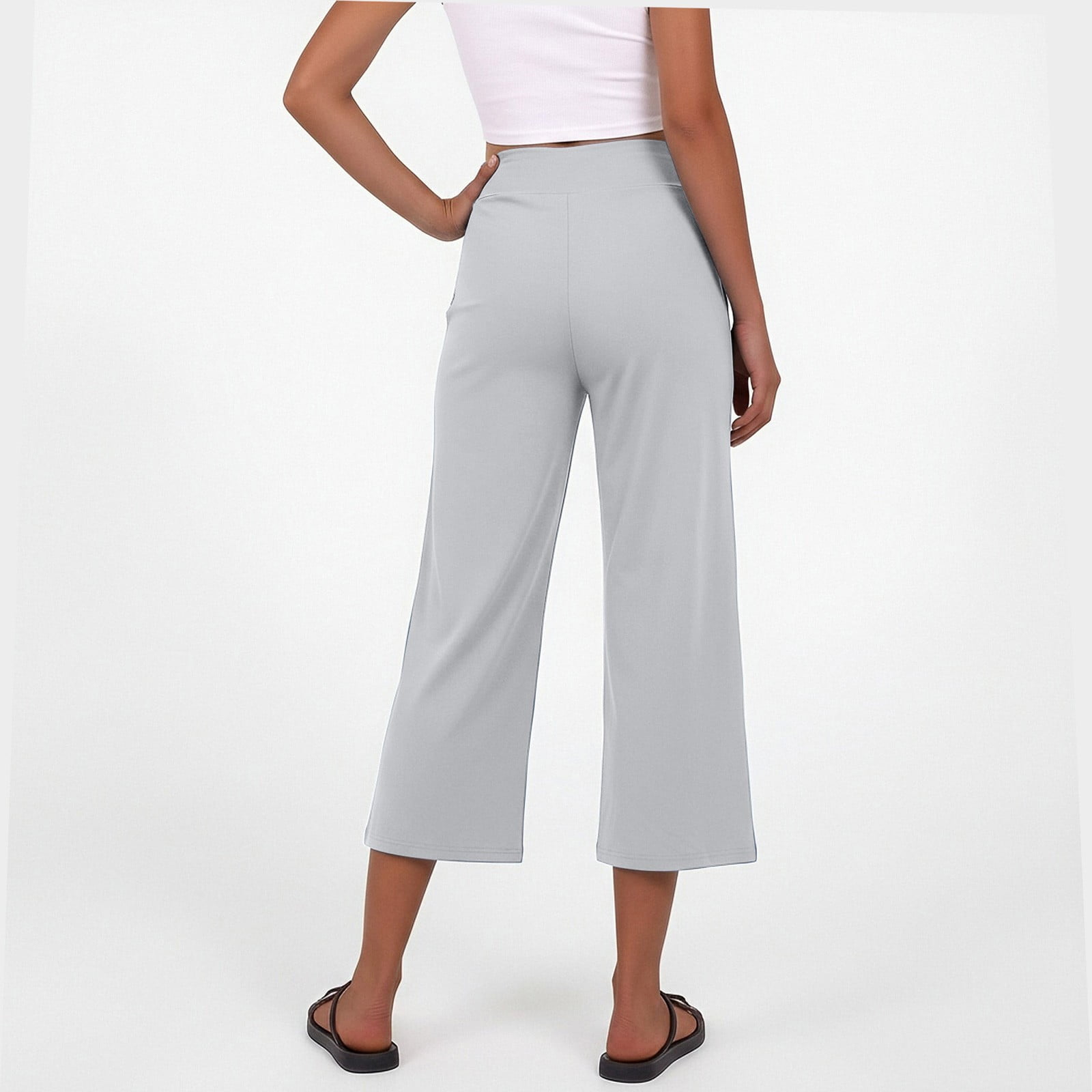 Click here for Xdegoge Dressy Capri Pants For Women V Cross High... prices