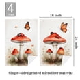 A ladybug sitting on top of a mushroom next to a butterflykitchen ...