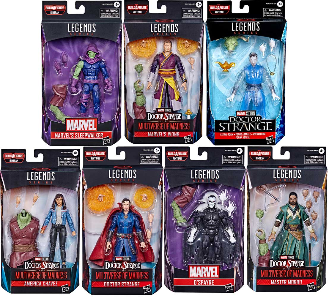 Marvel Legends Doctor Strange 6 Inch Action Figure BAF Rintrah - Set of ...