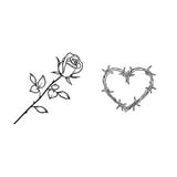 Inkbox Semi-Permanent Body Tattoo Kit, Rose and Heart, Water-Resistant ...