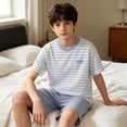 AHTJRT Short Sets for Kids Striped Short Sleeve T Shirt and Shorts ...