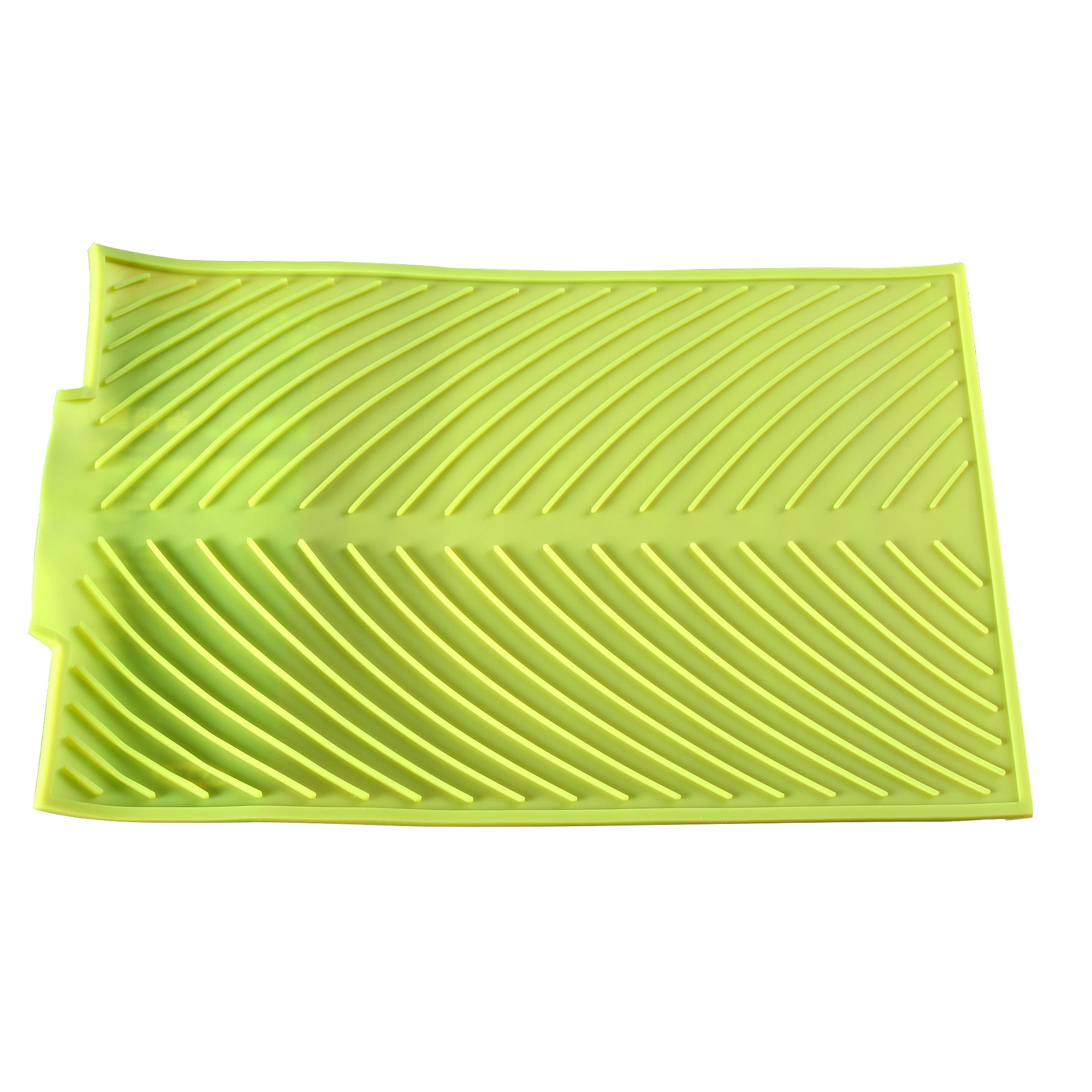 Green Silicone Drying Mat with Edge Drainer - Walmart.com