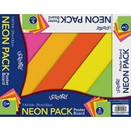 Pacon® Poster Board Packs, Fluorescent Assorted Colors - 5 sheets per ...