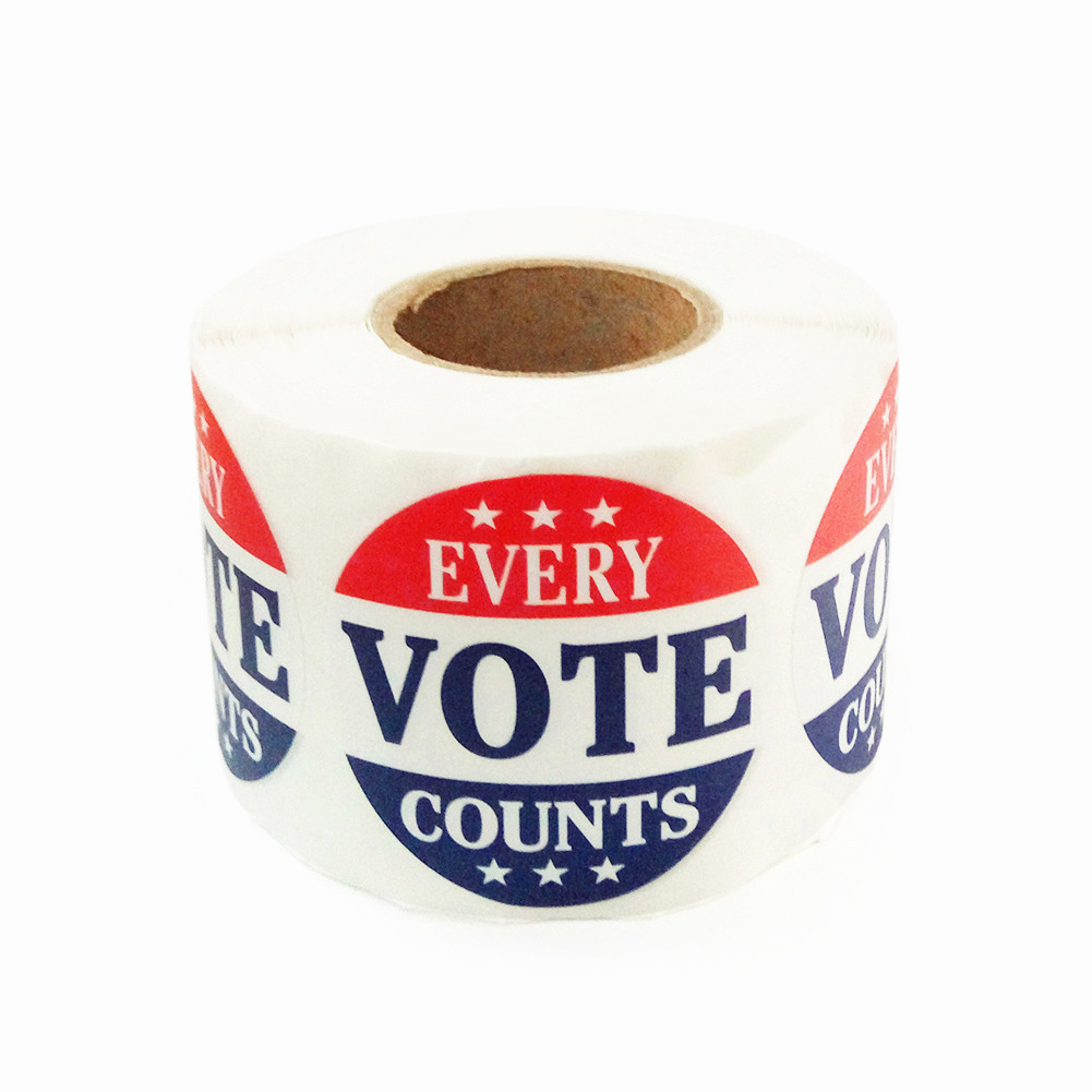 Muka "Every Vote Counts" Stickers, 2" Dia, 500Pcs/Roll - Walmart.com