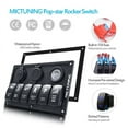 Free Shipping! Mictuning 6 Gang Rocker Switch Panel Dual USB Voltmeter ...