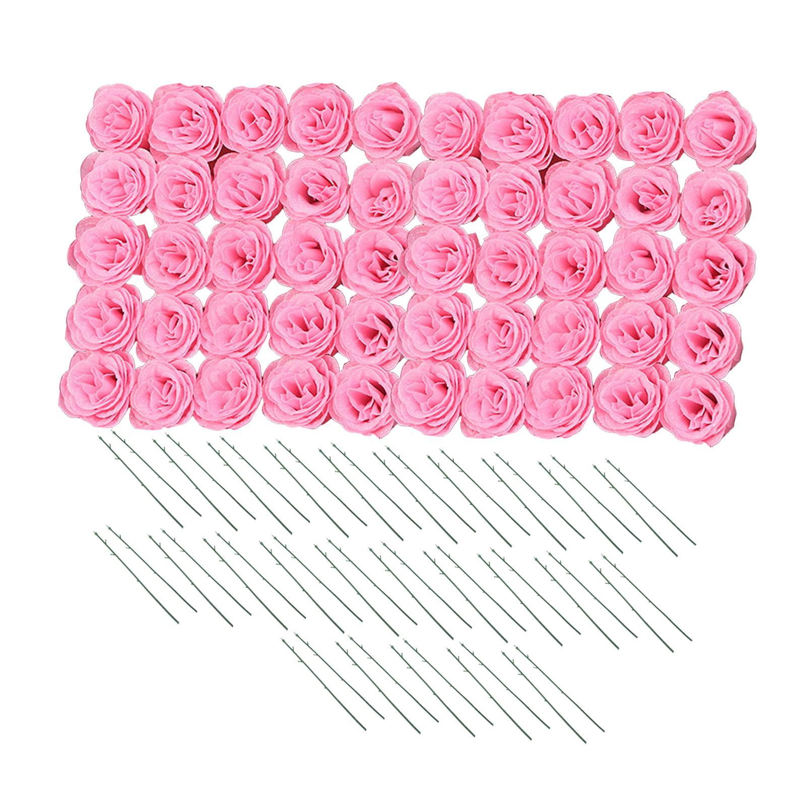 Rosas artificiales 50 piezas Gloria flores realistas para decoración de ...