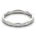 KohinoorGems 18K Gold Plated Wavy Diamond Band Ring – Modern Flush-Set ...