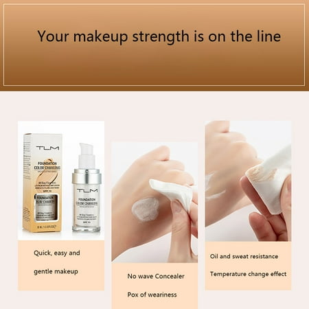 Women Face Color Changing Foundation Cream Long Lasting Concealer cream ...