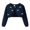 Agkizg Girls Fall Bow Knit Cardigan, Long Sleeve Short Crop Lace Hem ...