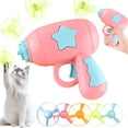 LED Catapult Flying Saucer Toy for Cats Dogs, Pet Fetch Toy Launcher ...