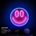 Xtreme Lit Smiley Face LED Neon Sign, Color-Changing Neon LED Wall ...