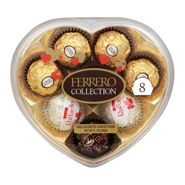 Ferrero Collection Fine Assorted Chocolate Heart Shaped Gift Box, 8 ...