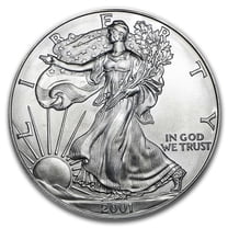2002 BU American Silver Eagle Bullion Coin - US Liberty Edition ...