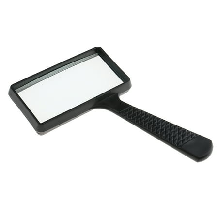 Rectangular Handheld Magnifying Glass 3X Magnification Large Viewing ...