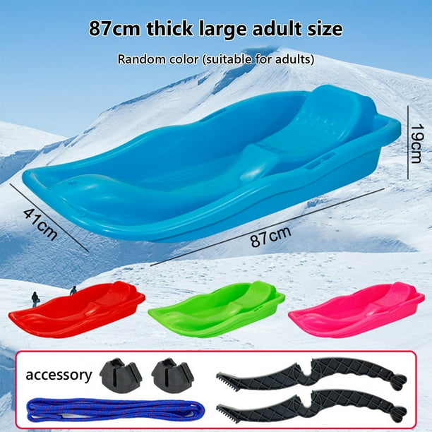 Karymi Flexible Adults And Kids Plastic Toboggan Snow Sled With Pull ...