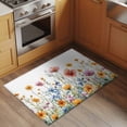 Area Rug 2x3ft Pastoral Watercolor Floral Area Rugs Washable Low Pile ...