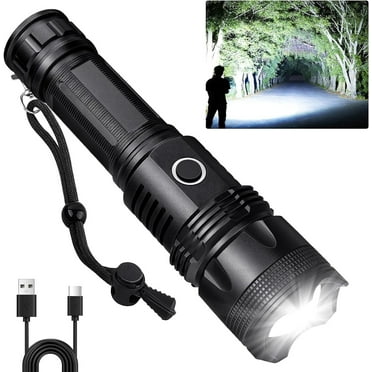 Qaailabf High Power LED Tactical Flashlight, 5 Mode Zoomable ...