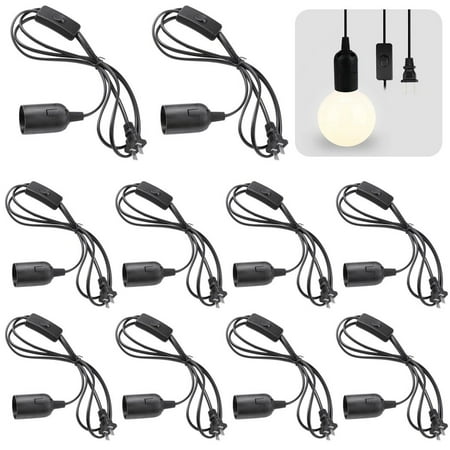 10 PCS Hanging Light Cords, E27 Lamp Socket Extension, Light Bulb Cable ...
