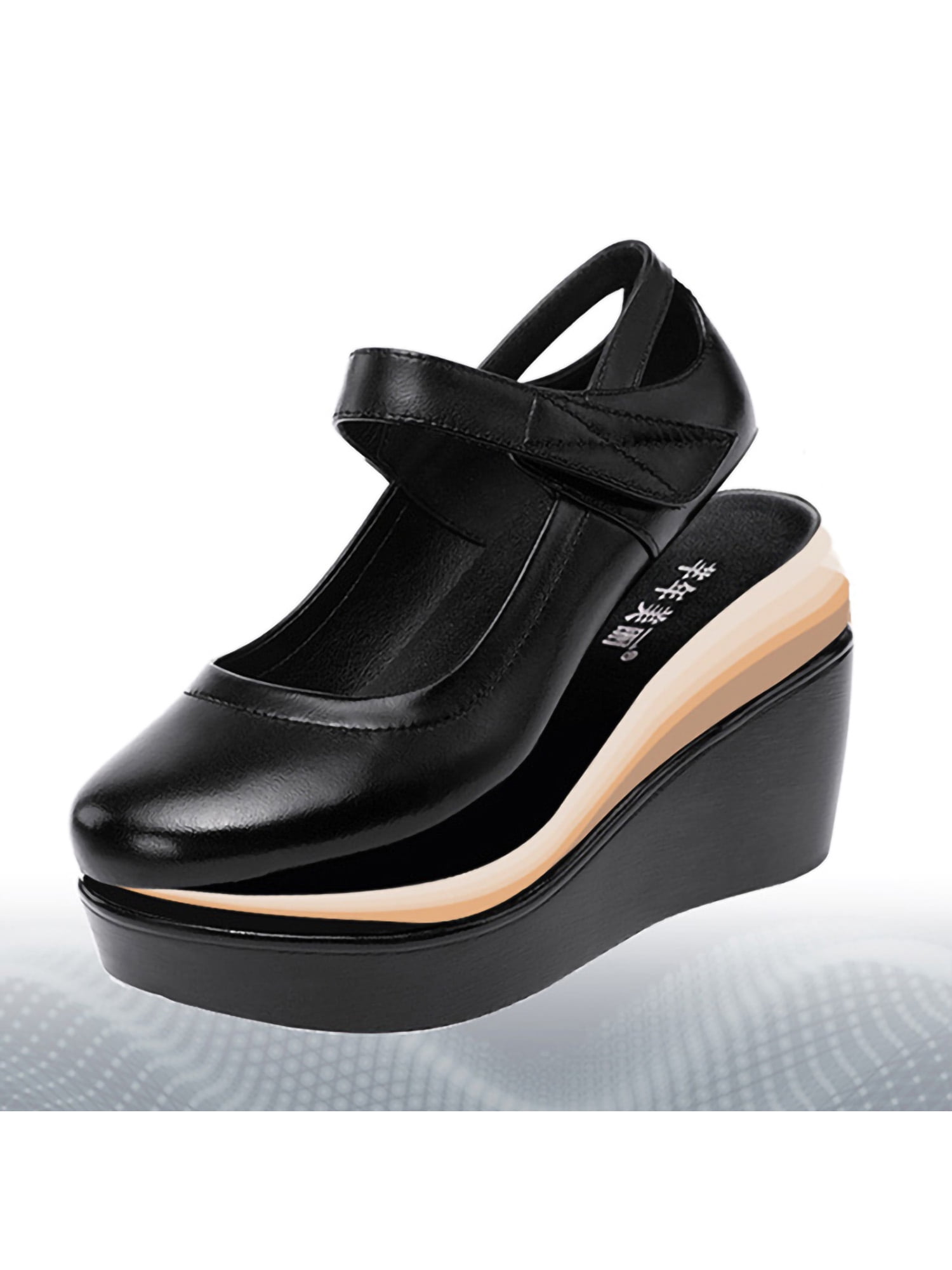 Mary Jane Wedges Mit Schleife