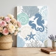 Blue Ocean Seahorse Canvas Wall Art for Living Room, Nautical Sea ...
