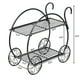 Costway Heavy Duty Metal Flower Cart Pot Rack Plant Display Stand ...
