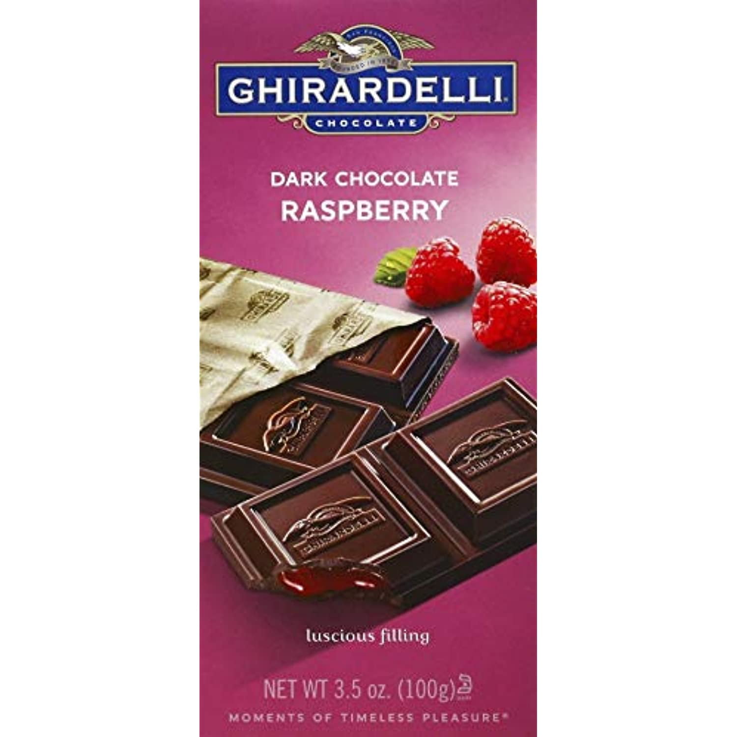 Ghirardelli, Dark Chocolate Raspberry Bar, 3.5 Oz - Walmart.com