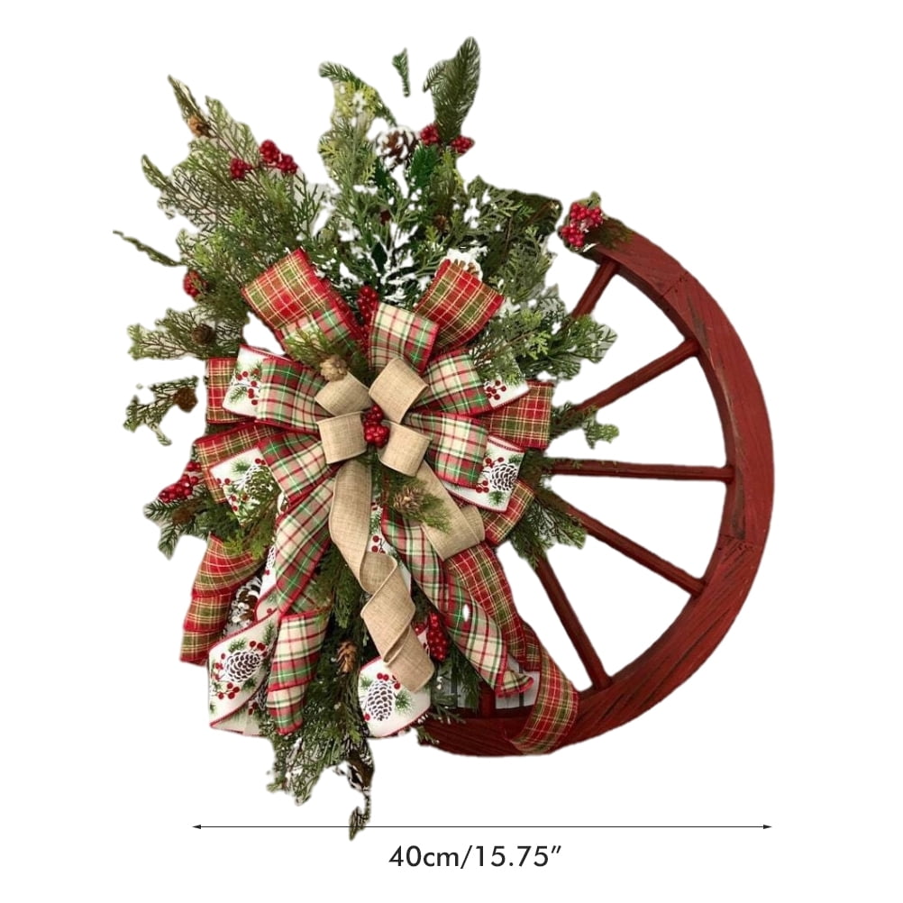 Click here for Estink Christmas Bowknot Wreath Front Door Fall Wr... prices