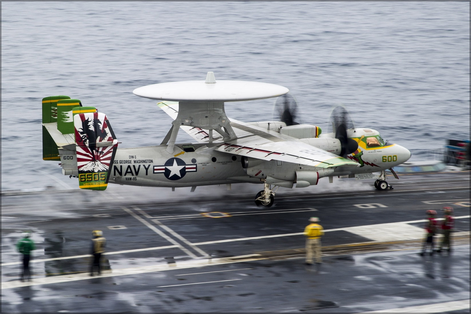24"x36" Gallery Poster, E-2C Hawkeye (VAW) 115 Liberty Bells USS George ...
