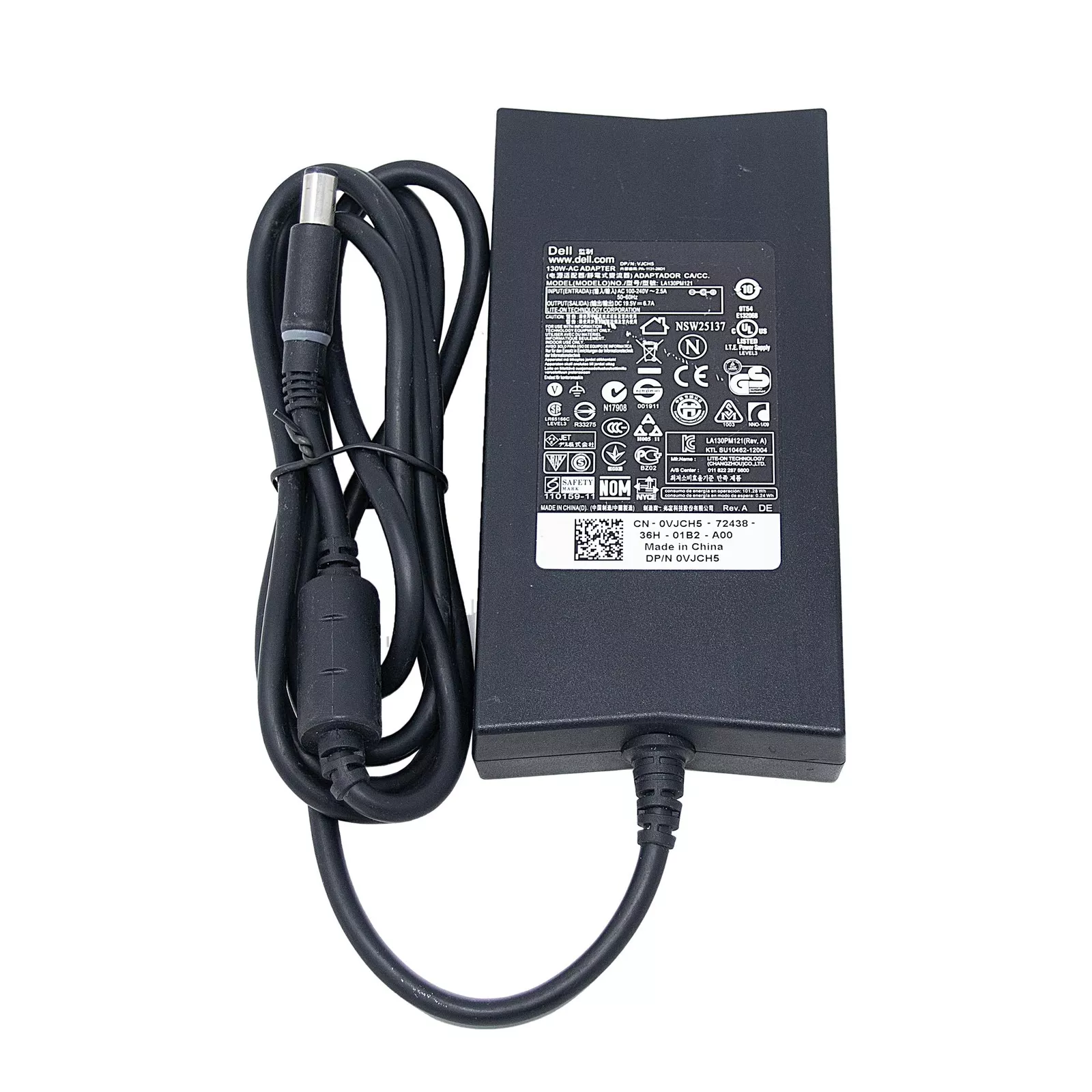 Pre-Owned Dell 130W Watt PA-4E AC DC 19.5V Power Adapter Battery ...