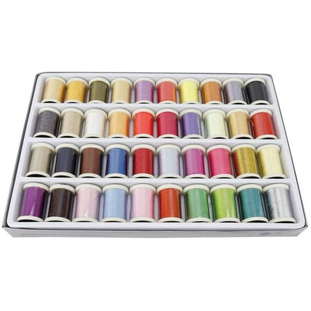Sewing Thread, 40 Pcs Different Color Sewing Thread Set Embroidery ...
