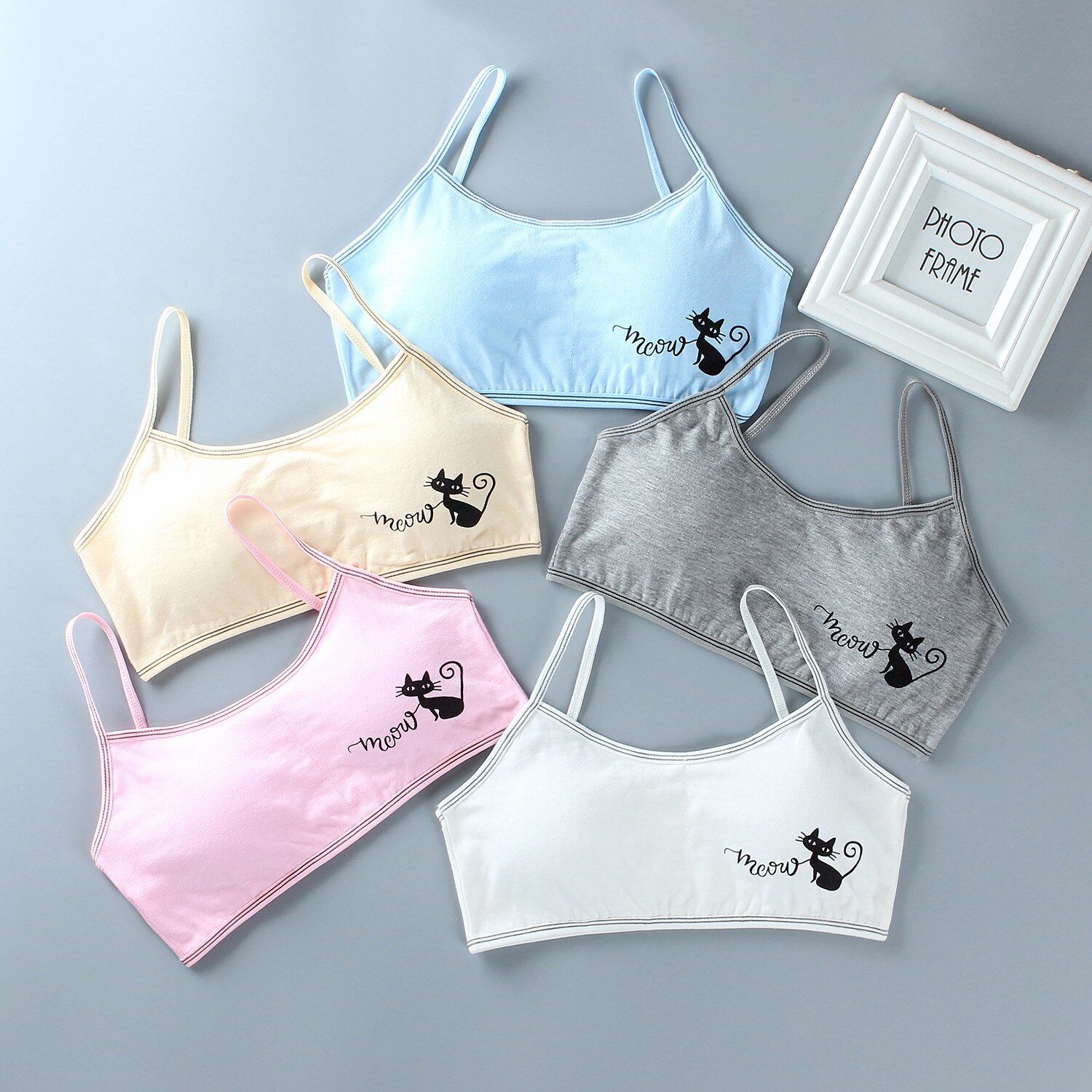 Teen Girl Sports Bra Kids Top Camisole Underwear Young Puberty Small ...