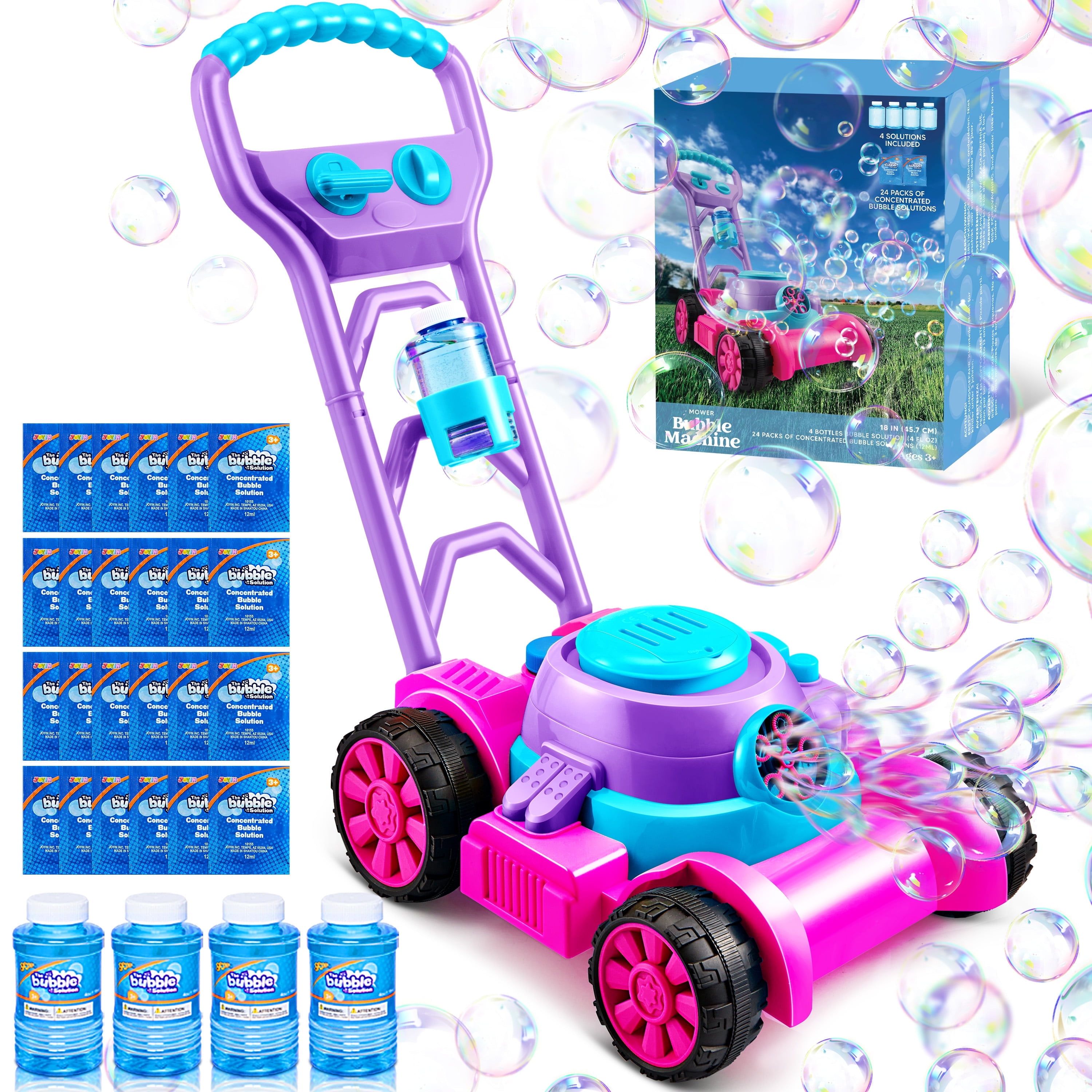 Syncfun Bubble Lawn Mower, Bubble Machine Summer Outdoor Games Toys for Kids Toddler 3-6 Years ...