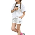 Byoo Tween Girl Bow Embroidered Short Set Breathable Casual Tee Shorts ...