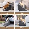 5-Step Fleece-Grey Pet Stairs for Indoor Pet Climbing - Walmart.com